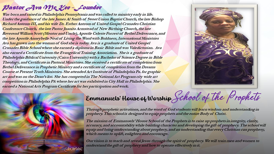 Prophetic School - Emmanuels House of Worship